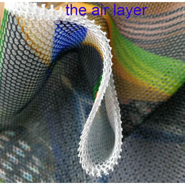 China Poly 3D sandwich mesh digital printed fabric, air circulation,3D ...
