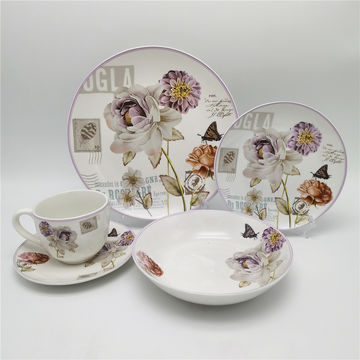 China China ceramic porcelain 20pcs dinner set with custom design on ...