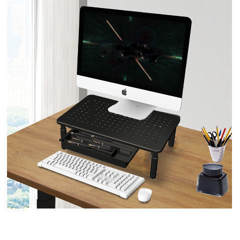 Elevated Computer Monitor Stand Riser Height and Angle Adjustable, with ...