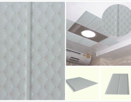 Light-colored removable pvc ceiling panels drop ceiling bedroom, PVC ...