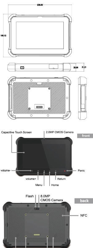 IP65 Rugged Handheld&In-Vehicle Use, Fleet Management smart commercial ...