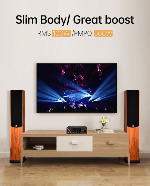 China New Mini HIFI Digital Amplifier with BT Optical input on Global ...