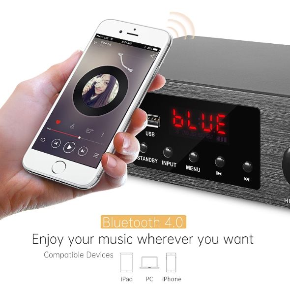 China New Mini HIFI Digital Amplifier with BT Optical input on Global ...