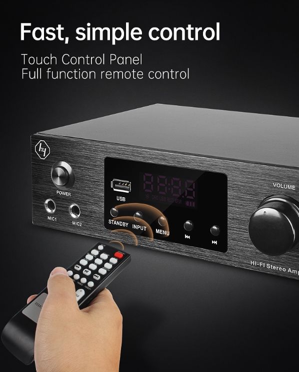 China New Mini HIFI Digital Amplifier with BT Optical input on Global ...