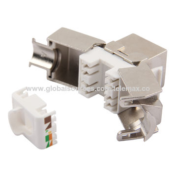 China Cat.5E/6/6a/7 UTP/FTP 180 Degree Keystone Jack Tool Free ...