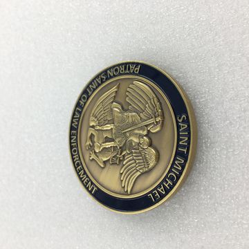 China Challenge coin, 3D, brass, die struck, antique brass plated, matt ...