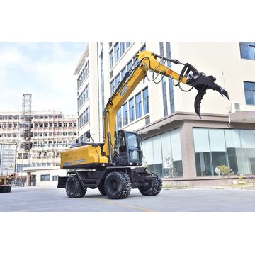 ChinaExcavator on Wheels with Rock Grab on Global Sources
