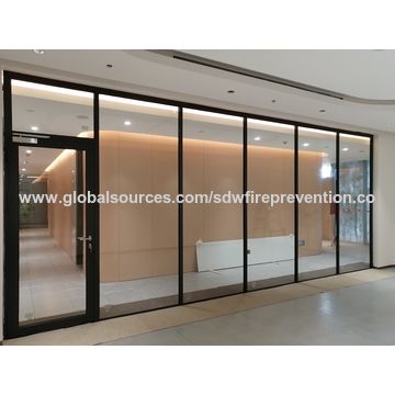 ChinaE120 15mm fire rated glass partition mullion facade curtainwall ...