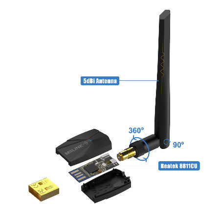 1200Mbps WiFi Adapter USB3.0 Wireless Dongle Realtek 8812BU Chipset USB ...