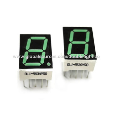 China 0.56" Single-digit 7 Segment Numeric Displays, Yellow Green and ...