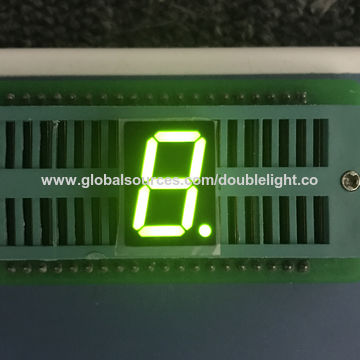 China 0.56" Single-digit 7 Segment Numeric Displays, Yellow Green and Black Surface on Global ...