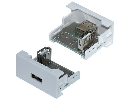 China 22.5x45 USB adapter modular jack connector, NEPCI XJY-DMT-USB2.0 ...