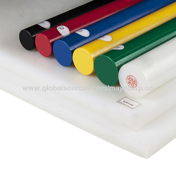 ChinaPlastic round bar rod sheet PE HDPE PTFE POM nylon bar plate on ...