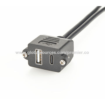 China Combo Jack, USB-C 3.1, Single USB , Panel Mount Cable on Global ...