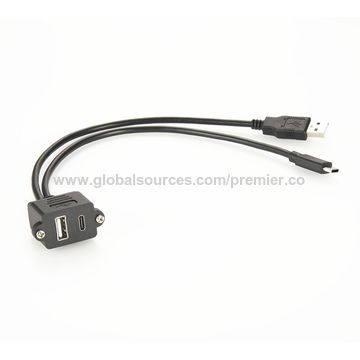 China Combo Jack, USB-C 3.1, Single USB , Panel Mount Cable on Global ...