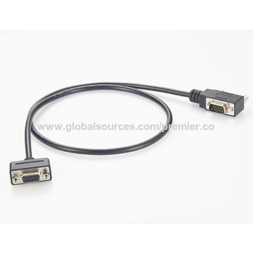 China Right Angle D-Sub Cable DB9 DB15 VGA Low Profile Molded on Global ...