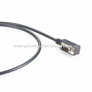 China Right Angle D-Sub Cable DB9 DB15 VGA Low Profile Molded on Global ...