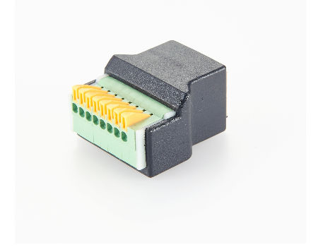 8 Pole RJ45 Connector, Female Interface Module, DIN Rail Mount, RJ45 to ...