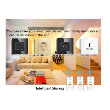 China LARKKEY Tuya Smart Home Smart wall socket Smart UK wall alexa ...