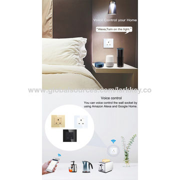China LARKKEY Tuya Smart Home Smart wall socket Smart UK wall alexa ...