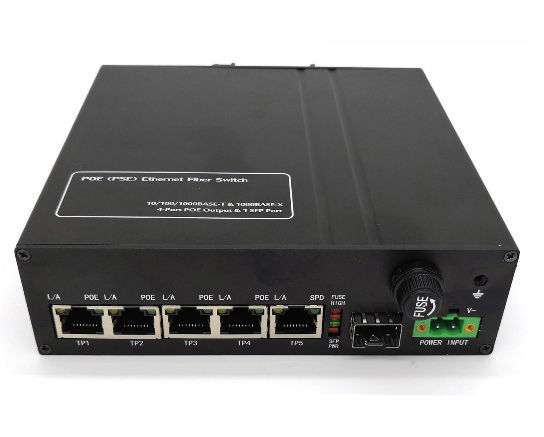 4 PoE ports + 1 SFP port Industrial Solar Power PoE Switch with 12 ...