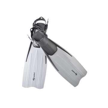 China Long blade open heel diving fins for deep sea diving and ...