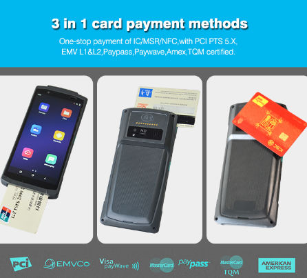 China 5.7 Inch New Style Android 10 EMV Amex Certificates Handheld POS ...