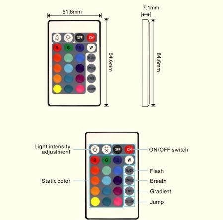 China RGB bluetooth LED Lighting Controller,Input: DC5V/12/24V, 24key ...