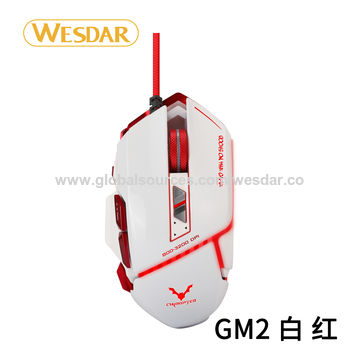 China WESDAR 8keys Gaming mouse with LED light,1000/ 1600/ 2400/ 3200 ...