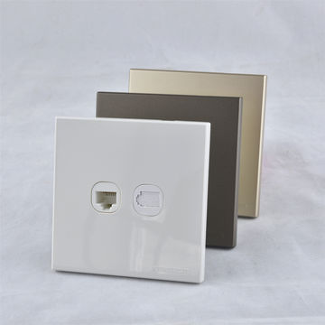 China New design RJ45 CAT6 wall telephone socket and shutter on Global ...