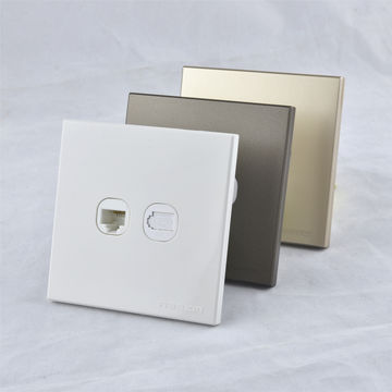 China New design RJ45 CAT6 wall telephone socket and shutter on Global ...