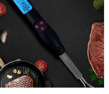 Digital Meat Thermometer Fork Instant Read Barbecue Thermometer for ...