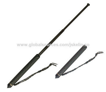 Police extendable steel Baton with colorful lanyard Handle, Extendable ...