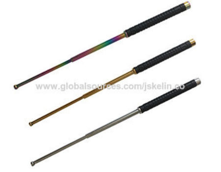 China Rubber Handle Police Extendable Baton with nylon holder on Global ...