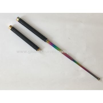 China Rubber Handle Police Extendable Baton with nylon holder on Global ...