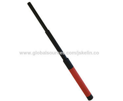 Auto Lock Push Button Steel Baton with Red Rubber Handle, Auto Lock ...