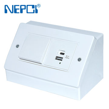 China Surface mount RJ45 junction box 86x86x73, desktop CAT5 CAT6 UTP ...
