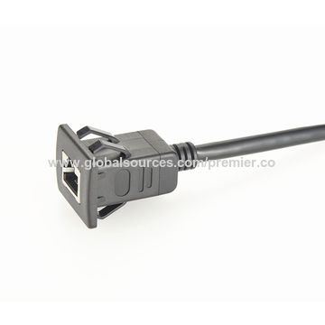 China RJ45 Network Snap in Ethernet LAN Panel Mount Extension Cable ...