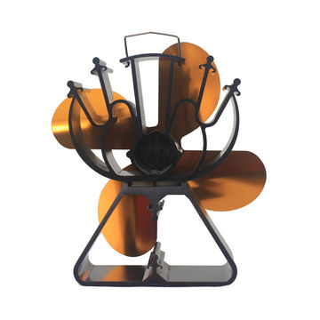 China Eco fan Original Wood Stove Fan, Small, Gold Blade on Global Sources