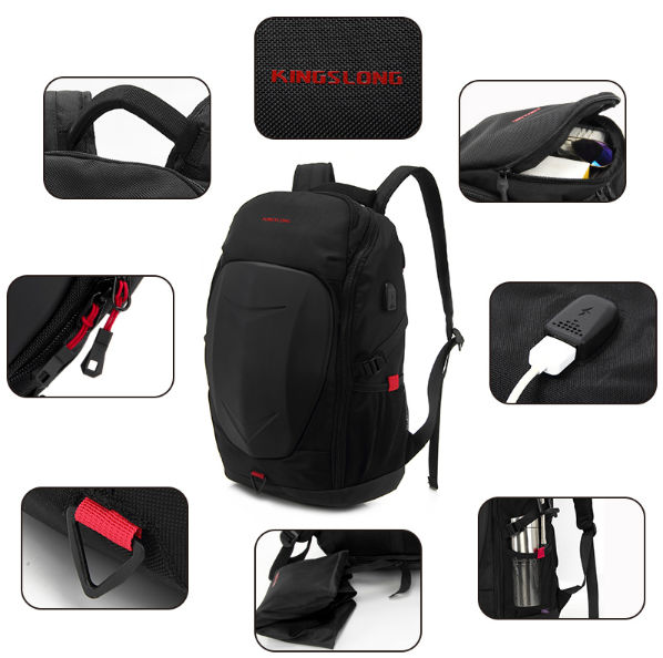 China KINGSLONG Men Laptop Backpack with USB Port for Gaming Motorcycle ...