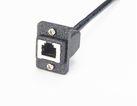 Panel Mount Ethernet Patch Cable 6p6c Female Socket To Phone Plug ...