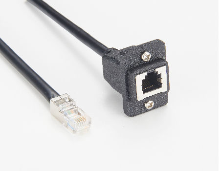 Panel Mount Ethernet Patch Cable 6p6c Female Socket To Phone Plug ...
