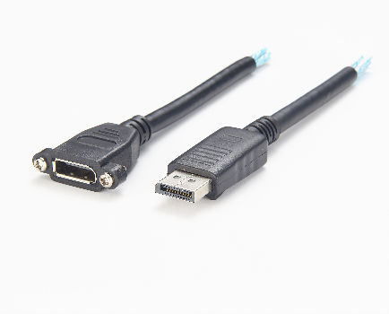 China 20 pin DP DisplayPort Extension Panel Mount Cable on Global ...