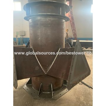 China10M-100M Galvanized Steel Wind Turbine power Tower Monopole on ...