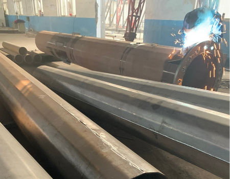 China10M-100M Galvanized Steel Wind Turbine power Tower Monopole on ...