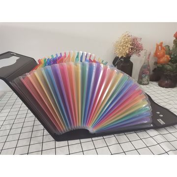 China Rainbow A4 size paper expandable file organizer 24 pockets ...