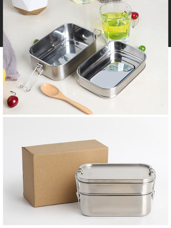 Nicety New leakproof SUS304 FDA square stainless steel bento lunch box ...