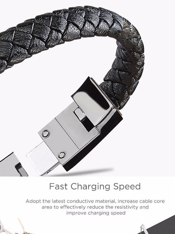 China OEM Gift Portable Leather Bracelet USB Cable Packaging Colorful ...