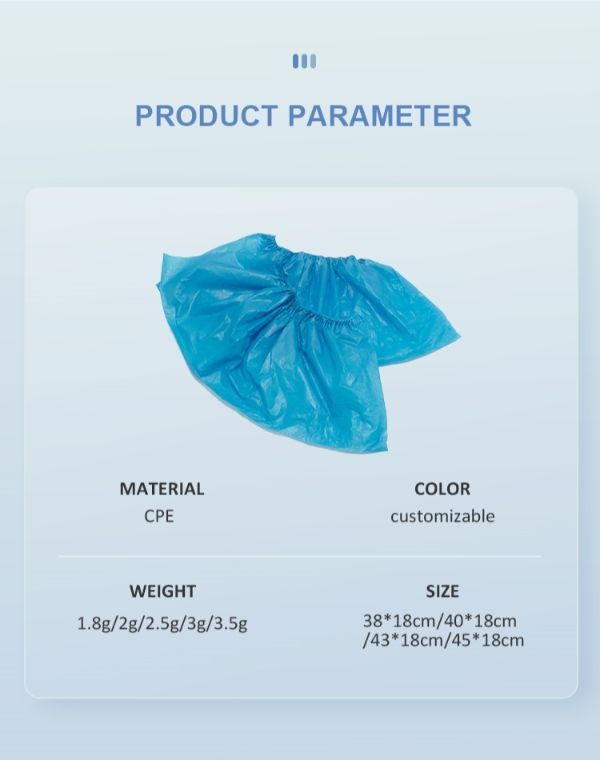 ChinaDisposable cheap CPE PE bulk shoe cover CE and ISO certificates ...