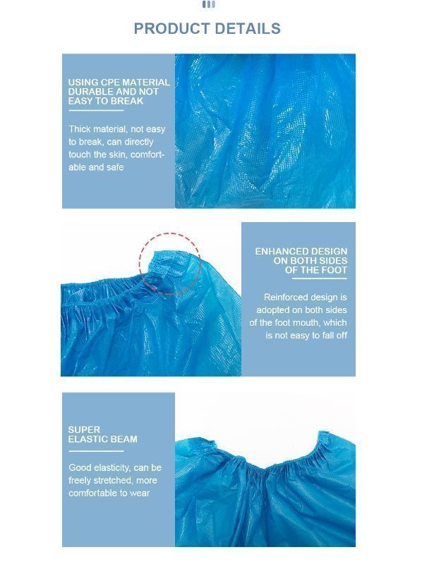 ChinaDisposable cheap CPE PE bulk shoe cover CE and ISO certificates ...
